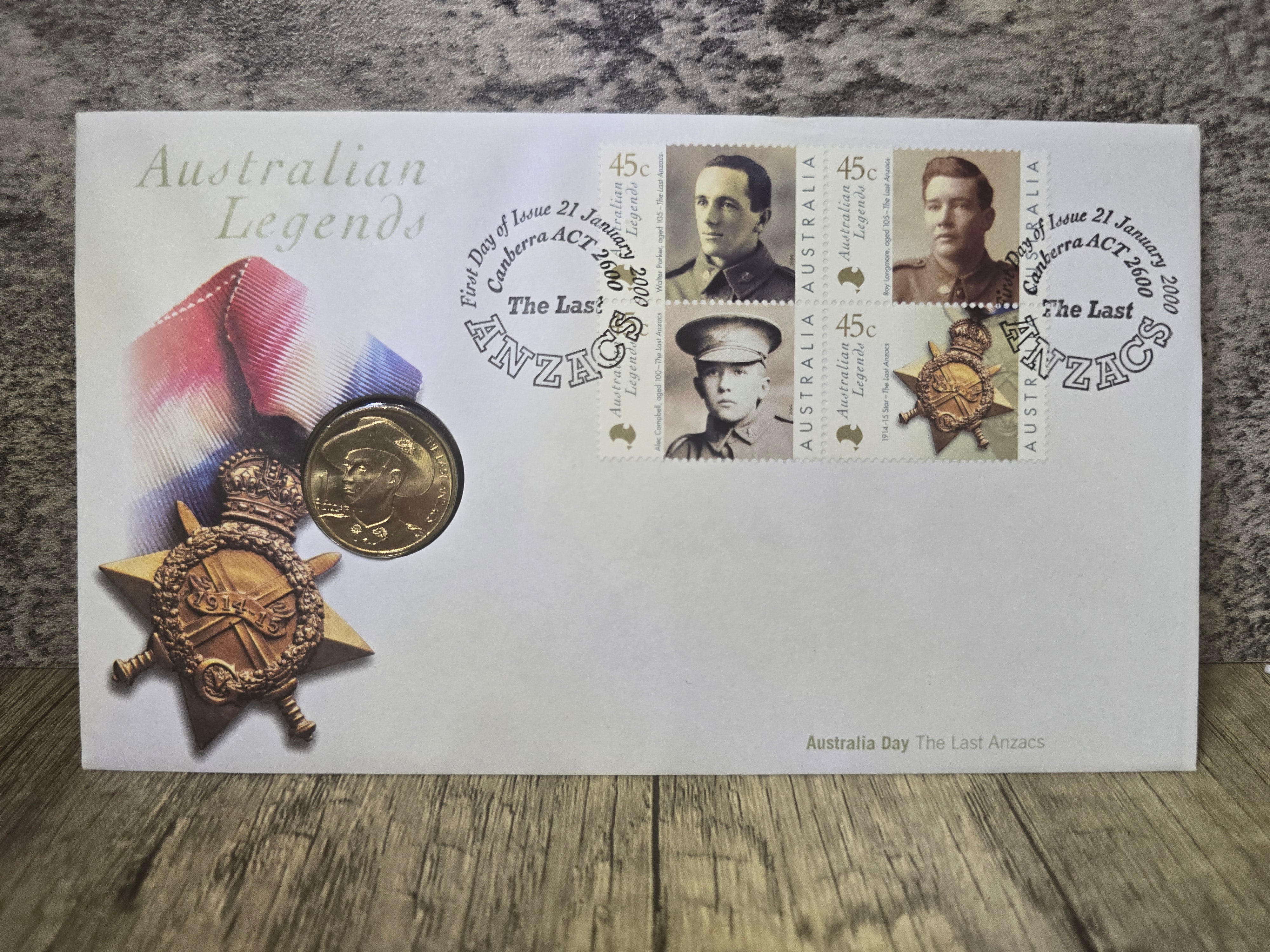 Australian Legends - Last ANZAC $1 PNC 2000 – Fenix Collectables