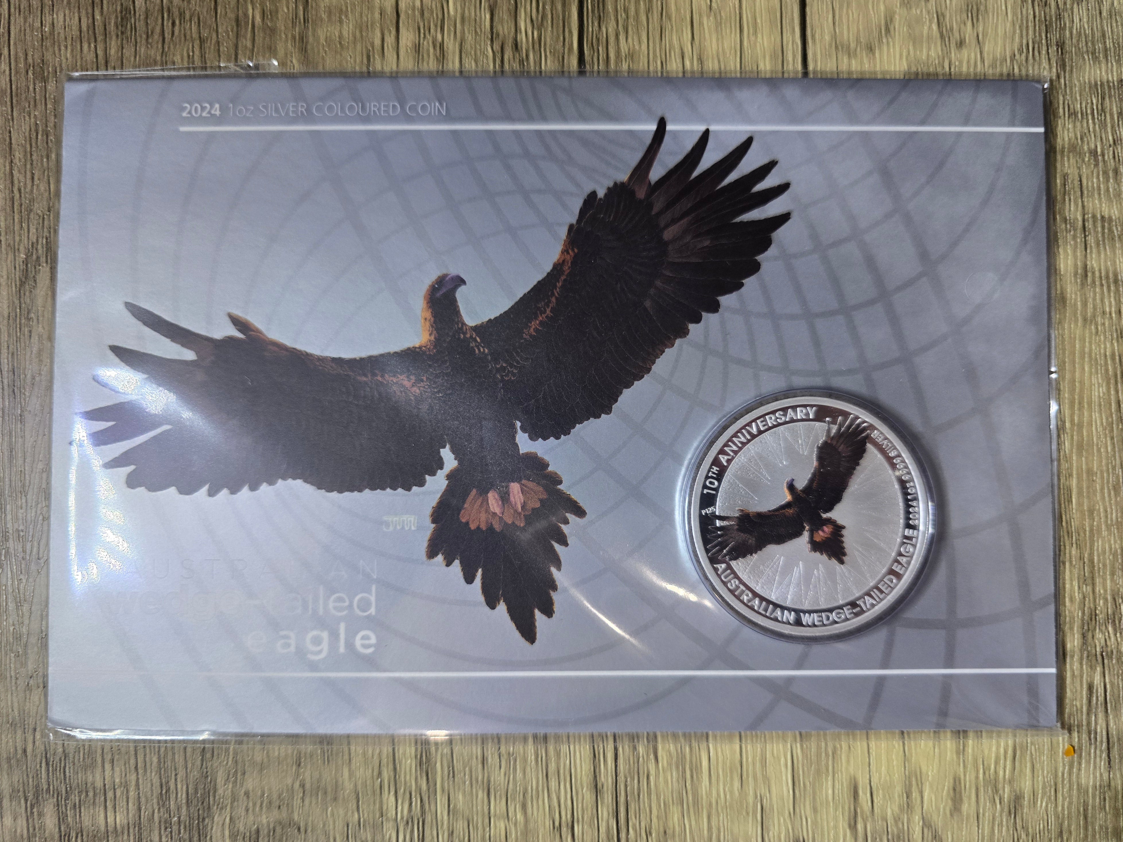 Wedge Tailed Eagle Coloured 1oz 2024 – Fenix Collectables