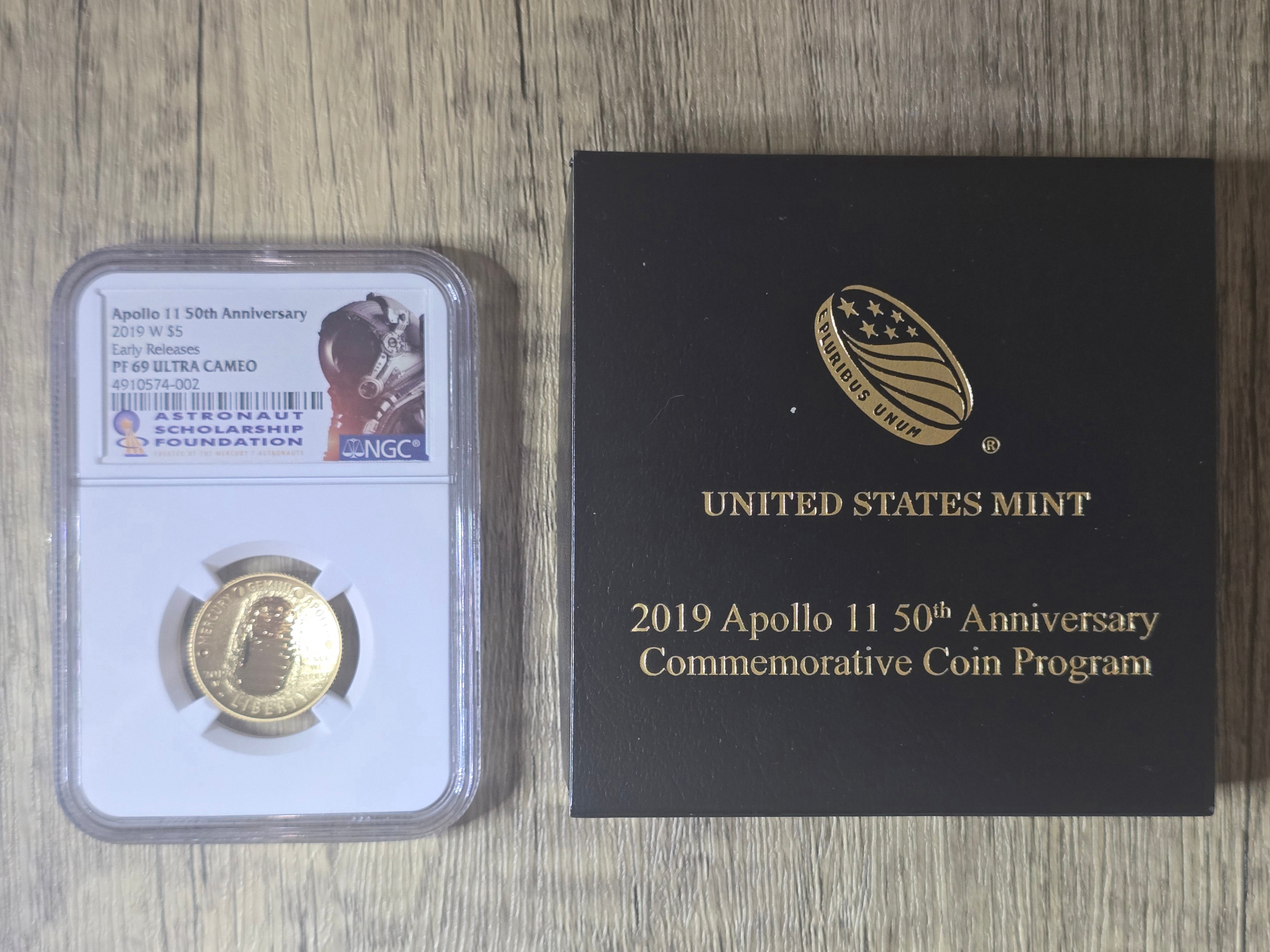 Apollo 11 50th Anniversary 'W' $5 2019, PF69 – Fenix Collectables